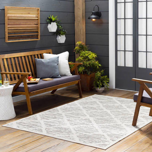 Langley Street Emert Cream Indoor/Outdoor Rug & Reviews | Wayfair